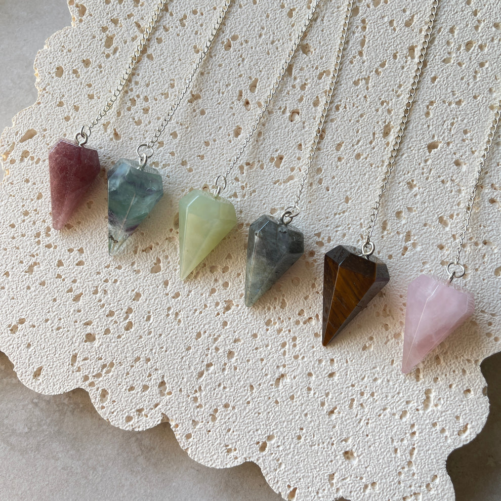 Tiger Eye Pendulum – Milky Peach Studio